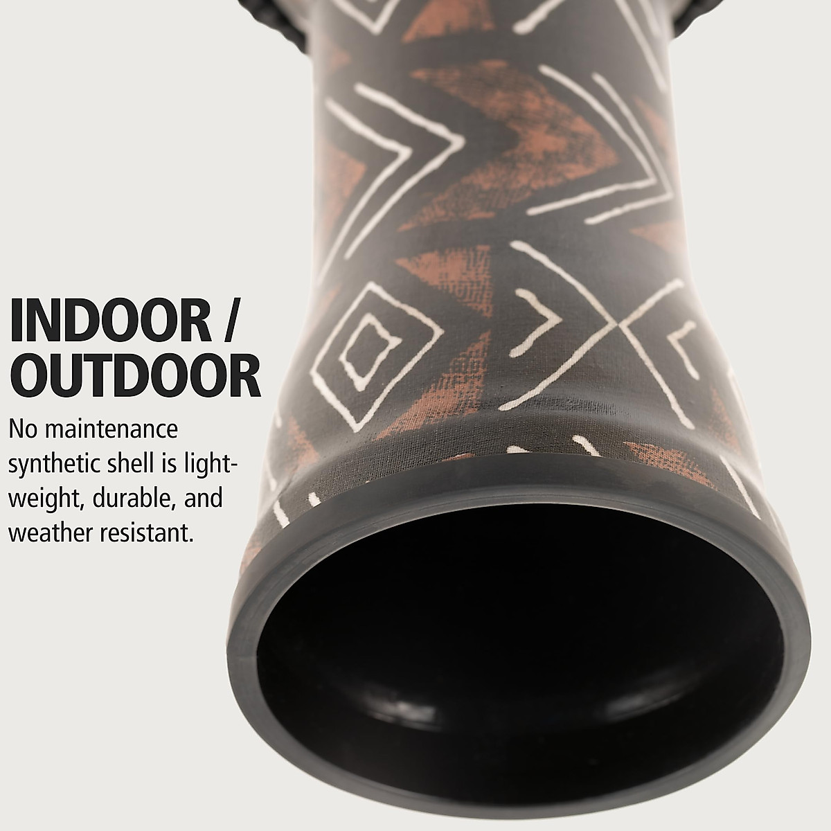 Meinl Percussion Series Travel Djembe Hand Drum Circle Instrument, Synthetic Shell and Head — NOT Made in China — African Mali Weave Rope Tuning, 2-Year Warranty (PADJ6-M-F)