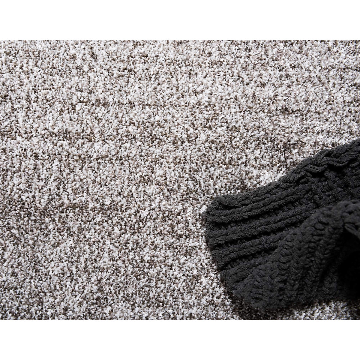 Unique Loom Del Mar Collection Area Rug - Abigail (5' 3" x 8' Rectangle, Light Gray/ Black)