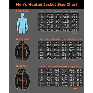 Venustas Men's 3-in-1 Heated Down Jacket, Electric Puffer Jacket with Battery, 90% Down Fill, Winter Snow Ski Heated Coat