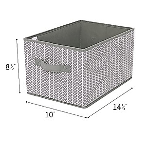 GRANNY SAYS Bundle of 3-Pack Decorative Storage Containers & 3-Pack Clothing Storage Bins with Lids