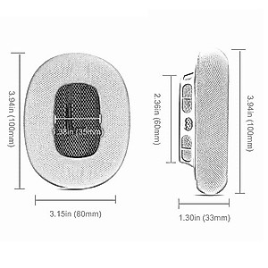JEUOCOU Compatible for AirPods Max Earpads, Replacement Ear Pads Cushions Cover Repair Parts for AirPods Max Wireless Headphones with Magnet (Silver)