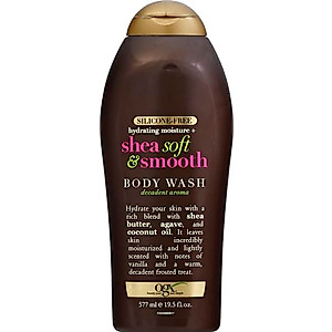 OGX Hydrating Moisture + Shea Soft & Smooth Body Wash, 19.5 Fl Oz