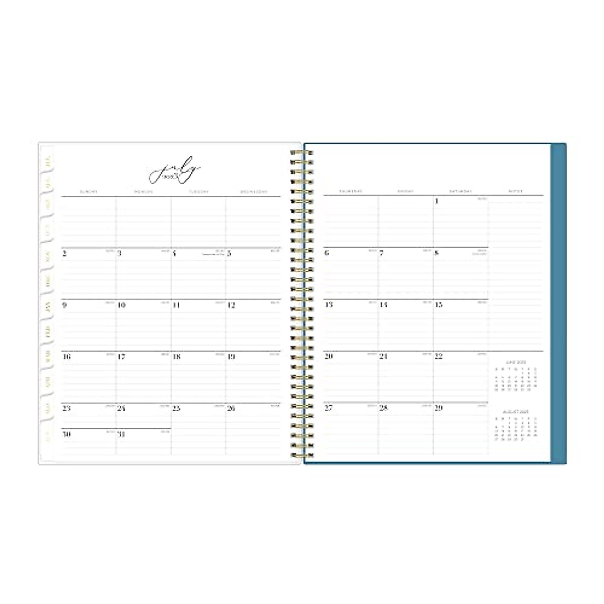2023-2024 Blue Sky™ Life Note it® CYO Weekly/Monthly Academic Planning Calendar with Notes, 8-1/2" x 11", Bella, July 2023 to June 2024, 142181