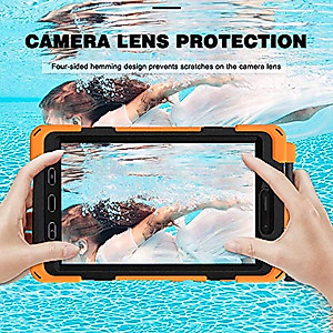 Case for Samsung Galaxy Tab Active 3 8" T570 T575 T577, Heavy Duty Shockproof Rugged 3 Layer Kids Durable Case with 360 Swivel Kickstand, Shoulder Strap & Hand Strap