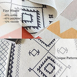 Kingrol 2 Pack Geometric Moroccan Area Rugs, Cotton Rugs for Kitchen Living Room Bedroom Bathroom Laundry Room, 2 x 3 Feet, 2 x 4.2 Feet