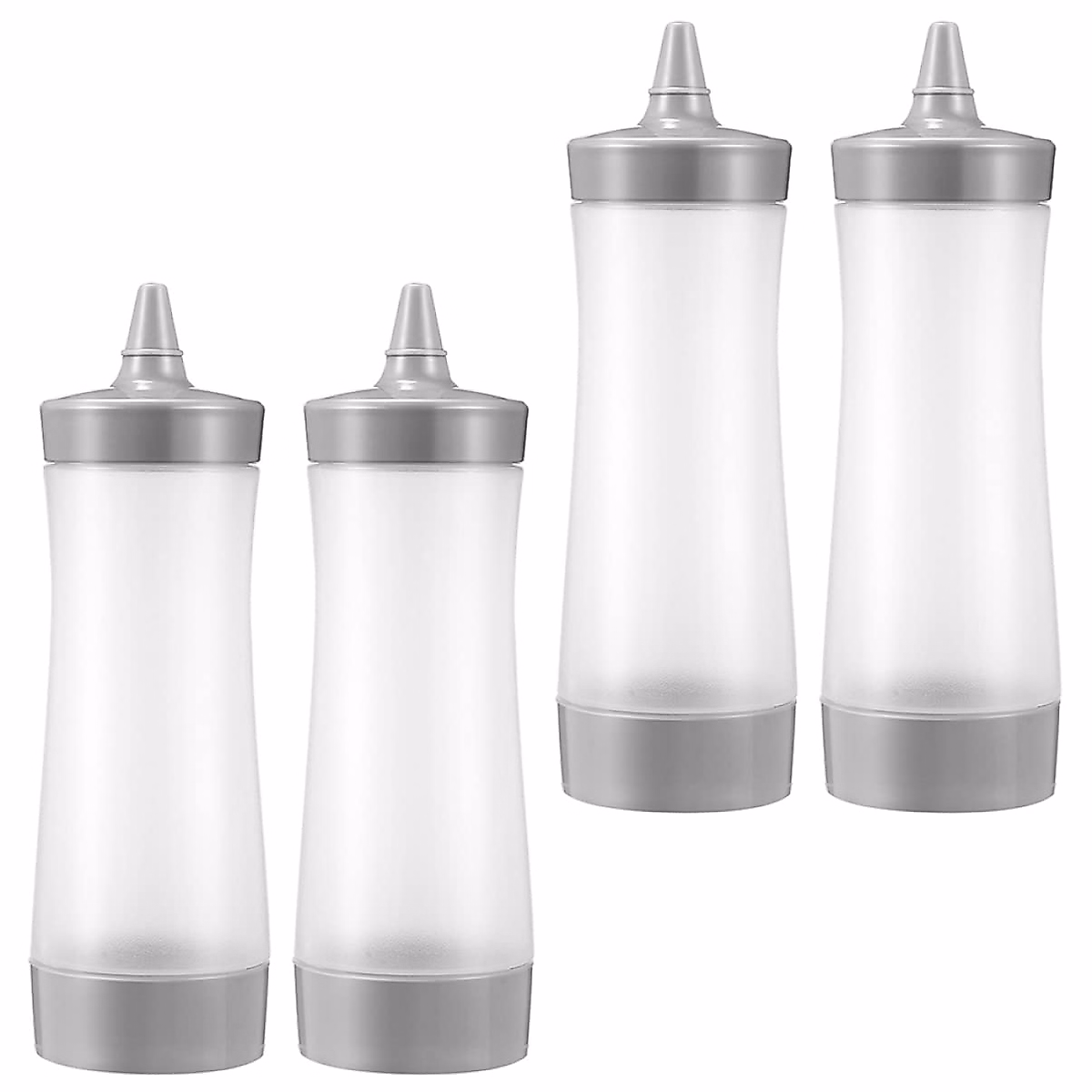 8 Pcs Squeeze Bottle Dressing Bottles Hair Dye Bottle Squeezy Sauce Bottle Hot Sauce Bottle Cookie Containers with Lids Salad Bottle Squeeze Honey Bottle Ketchup Mustard Plastic