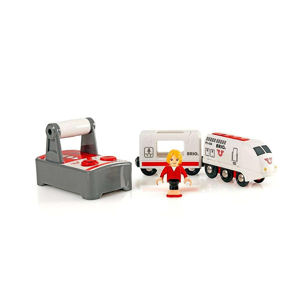 BRIO Remote Control Travel Train - Kids Toy with Light and Sound Features | Battery Operated | Compatible with Wooden Railway Tracks | Perfect for Toddlers Age 3+