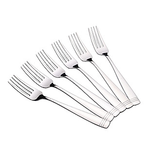 Leendines 12 Pieces Table Forks, Stainless Steel Dinner Forks