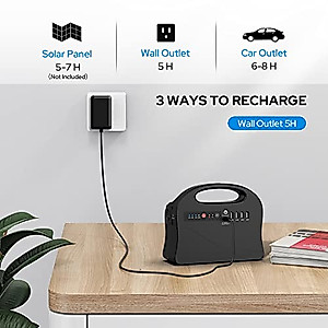 Enginstar Portable Power Station 120Wh, 100W Solar Generator with 110V AC Outlet, Portable Backup Lithium Battery Pack Power Bank for Emergency Home Outdoor Camping RV
