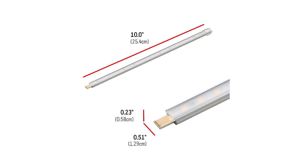 UltraPro 10in LED Strips - Linkable & Bright 1650 Lumens