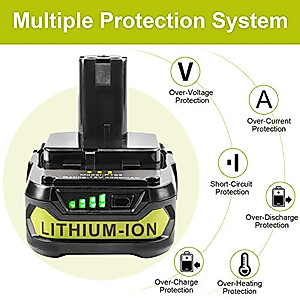 ARyee 3000mAh P102 18V Lithium Battery Replacement for 18Volt Ryobi Tools ONE+ P100 P103 P104 P105 P107 P108 P109 P190 (2)