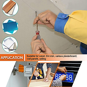 Rustark 160-Pcs #7 Coarse Thread Drywall Screw with Phillips Drive Black Oxide Finsh Bugle Head Wood Screws Assortment Kit Ideal for Drywall Sheetrock