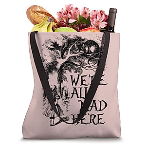 Alice in wonderland All Mad Quote Tote Bag