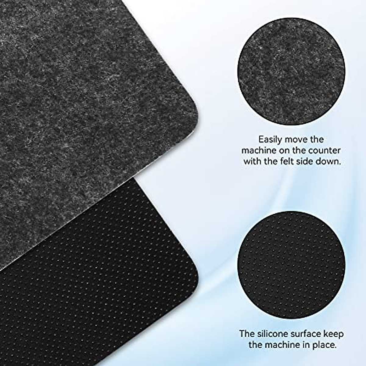Heat Resistant Mats For Countertop 2 Pcs - Coffee Mat Heat Resistant Mat Kitchen Counter Protector Pad with Appliance Slider Function for Air Fryer, Microwave, Coffee Maker, Toaster