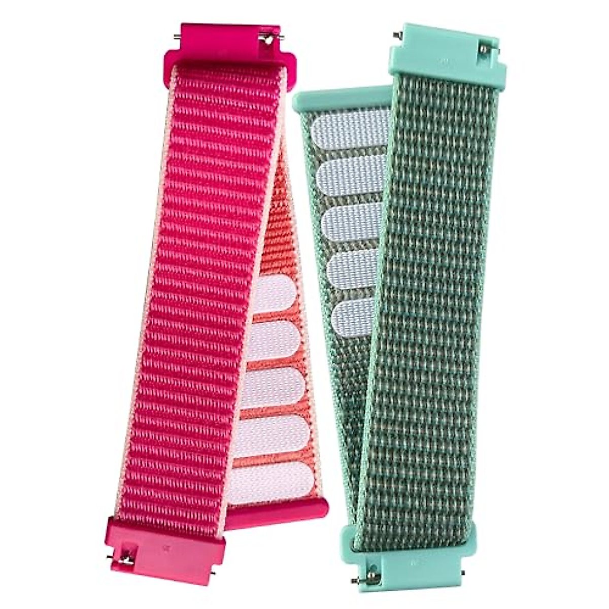BRONGER Fit Length for Boy Girl, Hook&Loop Gizmo Watch Band Replacements Compatible with Gizmo Watch 3 2 1/Gabb Watch 2 1: Easy to Use for Kids (Pomegranate-red Cyan-aloe)