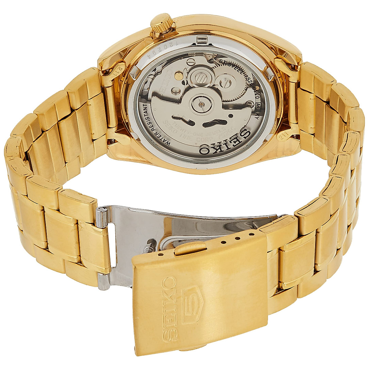 SEIKO Men's 5 Automatic Gold-Tone Steel and Dial