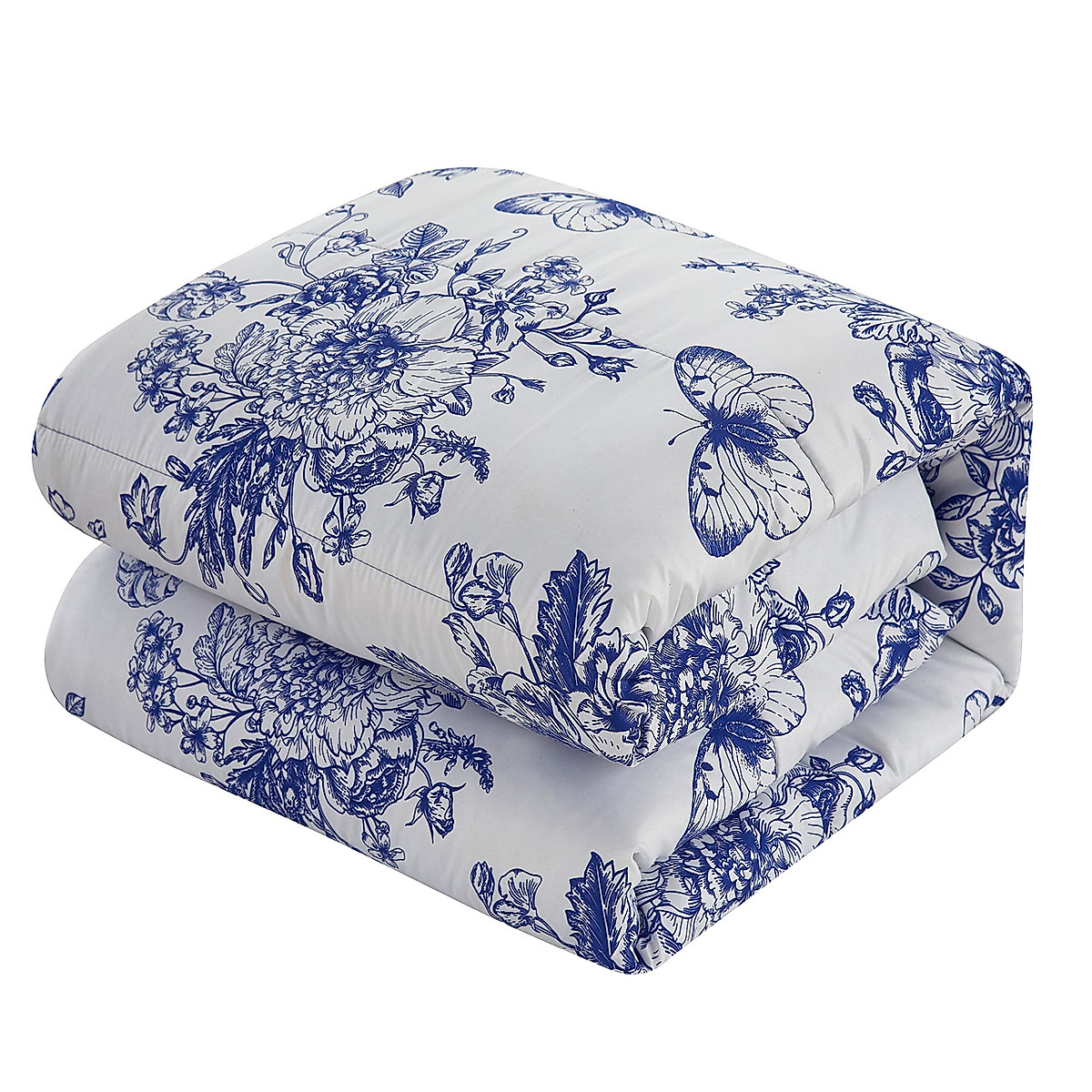 Heritage Kids Beau Jardin Kids 2 Piece Soft Comforter Set, Twin/Twin XL, Blue