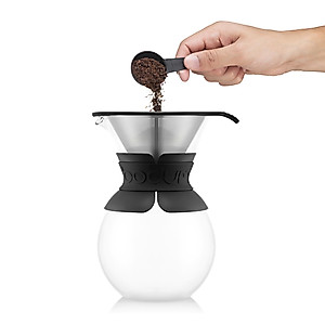 Bodum Pour Over Coffee Maker with Permanent Filter, Black, 34 oz.