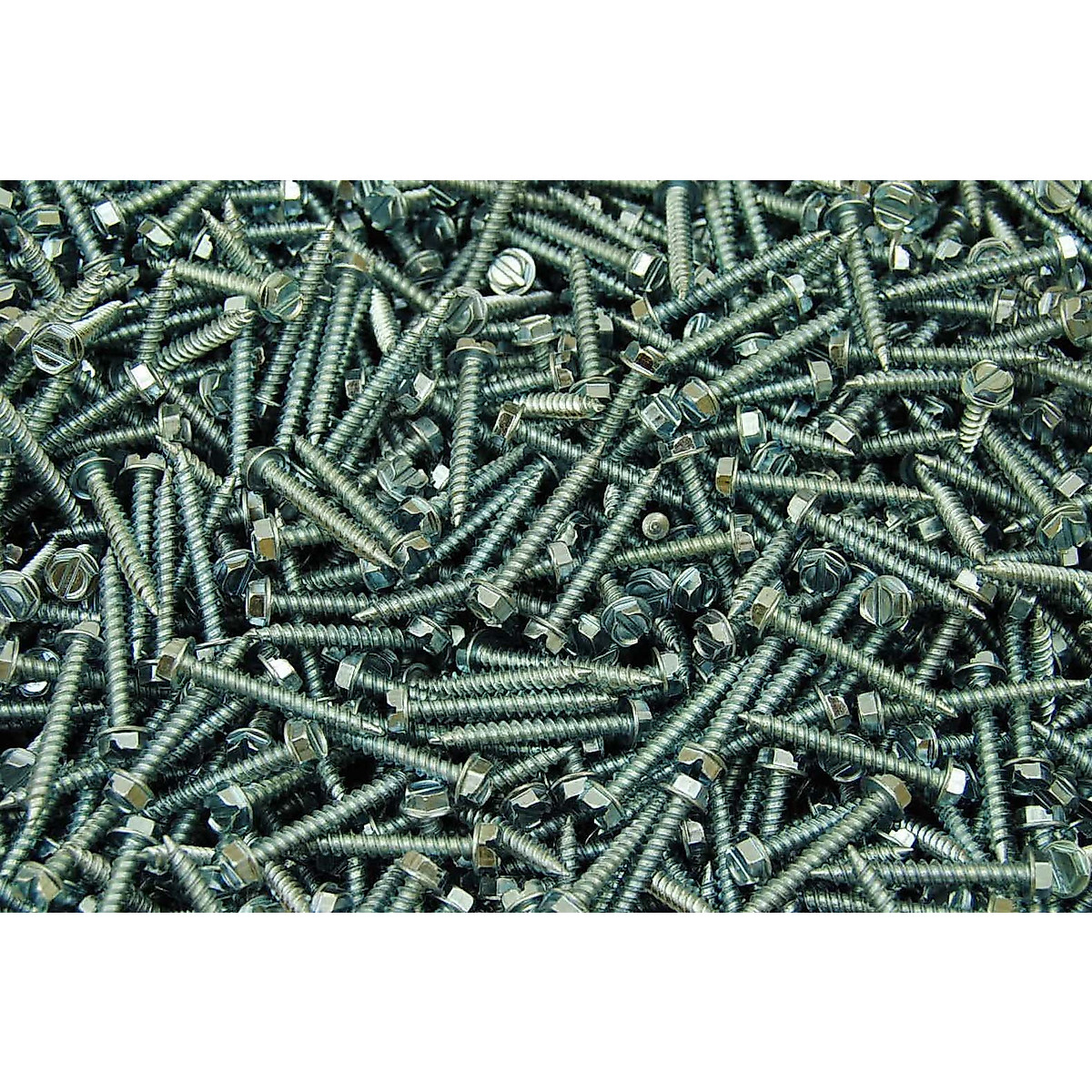(850) Zip Screws 8 x 1-1/4 Self-Piercing Hex Washer Head Sheet Metal