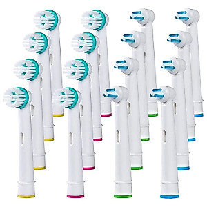 Replacement Toothbrush Heads for Oral B Braun - Ortho and Power Tip Brush Heads Compatible with Oralb Electric Toothbrush - Good for Braces, Crowns, Bridges 20 Pk. Fit The Oral-B Pro 1000, Kids Plus