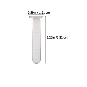 200pcs Tubes, 10ml Plastic EP Tube Round Bottom Centrifuge Tube, Clear Graduated Test Tubes with Snap Cap for Sample Storage
