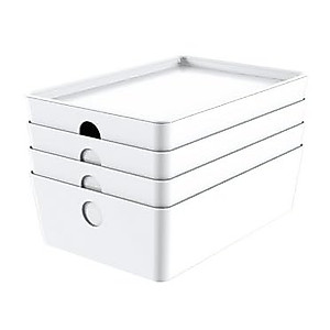 Generic SA Packing 2 Pack Mainstays Small Lidded Storage White