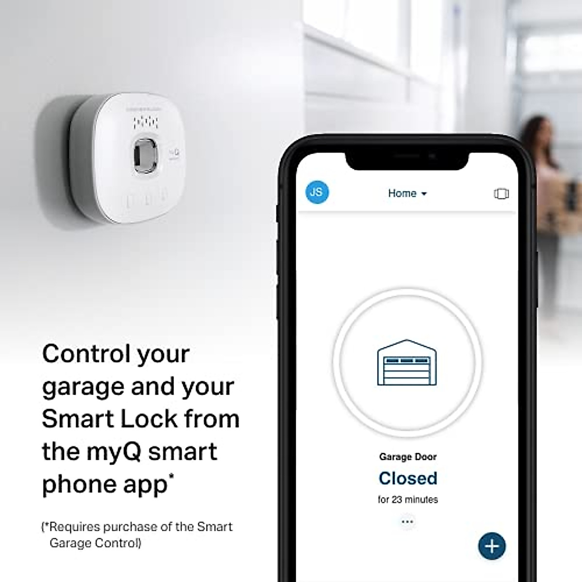 Yale | LiftMaster Smart Lock with Touchscreen Deadbolt- Works with myQ App & Key by Amazon in-Garage Delivery when paired with Smart Garage Hub (sold separately), Satin Nickel