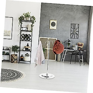 Luxshiny Stainless Steel Kitchen Towel Rack Silver Tote Bag Display Rack Counter Towel Holder for Bathroom Bathroom Towel Stand