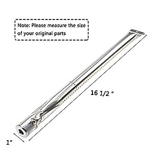 Hisencn Repair Kit Replacement for Kitchen Aid 720-0819 720-0787D 720-0819G 720-0953 720-0953A 730-0953 Gas Grill Model, Stainless Steel 16.5 inch Grill Burners Tube, Heat Plate Tent Shield Deflector