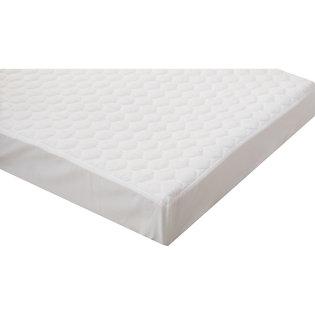 Elegant Comfort Baby-Swaddle-Blue 100% Waterproof Fitted Crib and Toddler Protective Mattress Protector Pad Cover, 28 X 52, White