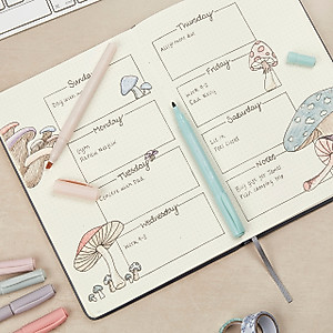 Oyster&Pop 12 Pcs Dual Tip No Bleed Pastel Highlighters | Aesthetic Desk Accessories & Book Highlighters | Cute No Bleed Highlighters for Journaling | Highlighters Aesthetic | Giftable Pen Pot