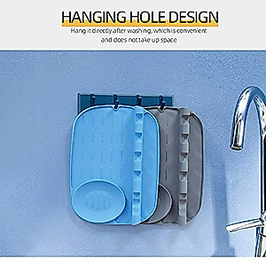 ANNCED Silicone Utensil Spoon Rest 2 in 1 Larger Size for Stove Top with Drip Pad Include 5 Slots 1 Spoon Holder,Hang Hole Design,Kitchen Utensil Holder for Countertop,Spoons, Ladles,Tongs Green