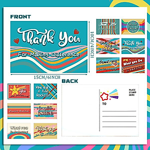 Kosiz 120 Pcs Thank You Cards 4 x 6 Inch Appreciation Postcards Assorted Greeting Cards Blank Note Cards, 12 Styles