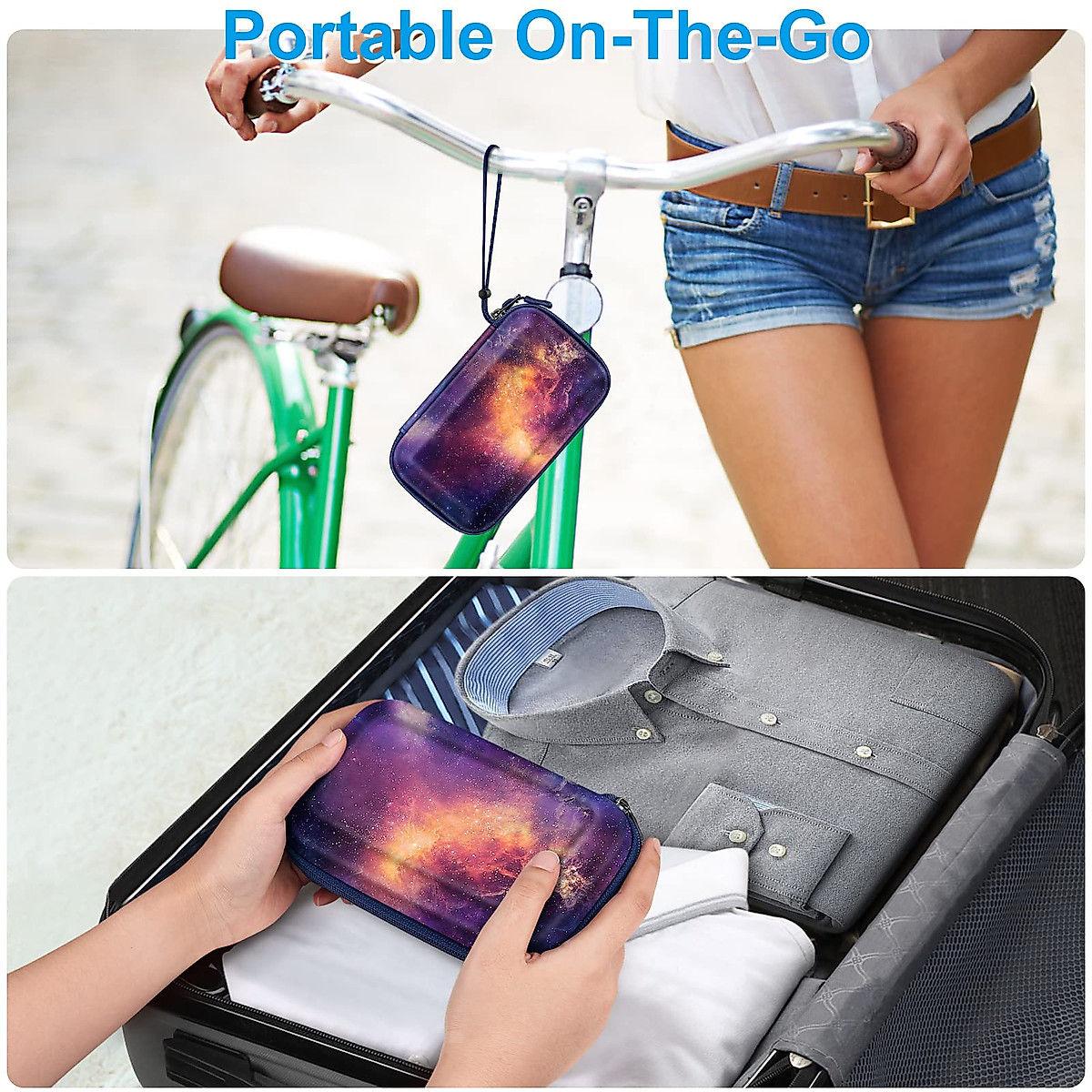 Fintie Carrying Case for Nintendo New 3DS XL LL / 2DS XL, Protective Hard Shell Portable Travel Cover Pouch with Game Card Slots & Inner Pocket, Galaxy