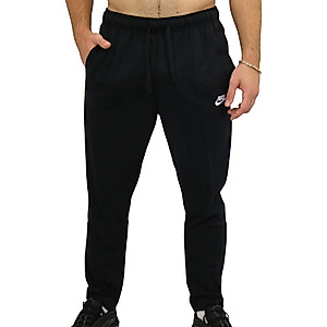 Nike NSW Club Pants Open Hem Jersey Black/White LG
