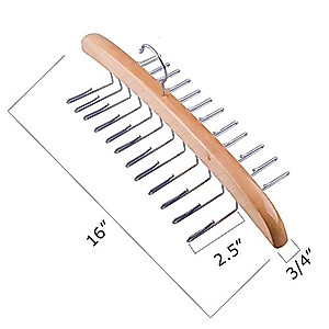 Tosnail Pack of 2 Wooden Tie Organizer Tie Racks Tie Hangers Scarf Hangers Scarf Organizer Rack