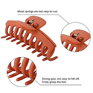 12 Pack Hair Clips for Woman Thick Hair 4in,Non-slip Matte Big Claw Clips For Thick and Thin Hair ,Large Strong Hold Hair Claw Clips For Women Hair Accessories for Women Banana Jaw Clips for Hair