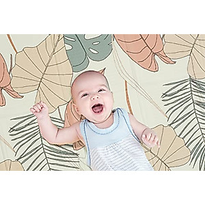 Childlike Behavior Baby Floor Play Mat for Babies and Toddlers - 77x58-Inch Waterproof Crawling Thick Play Mat - Reversible Foam Mat for Indoor or Outdoor - Foldable Padded Baby Floor Mats - Flamingo
