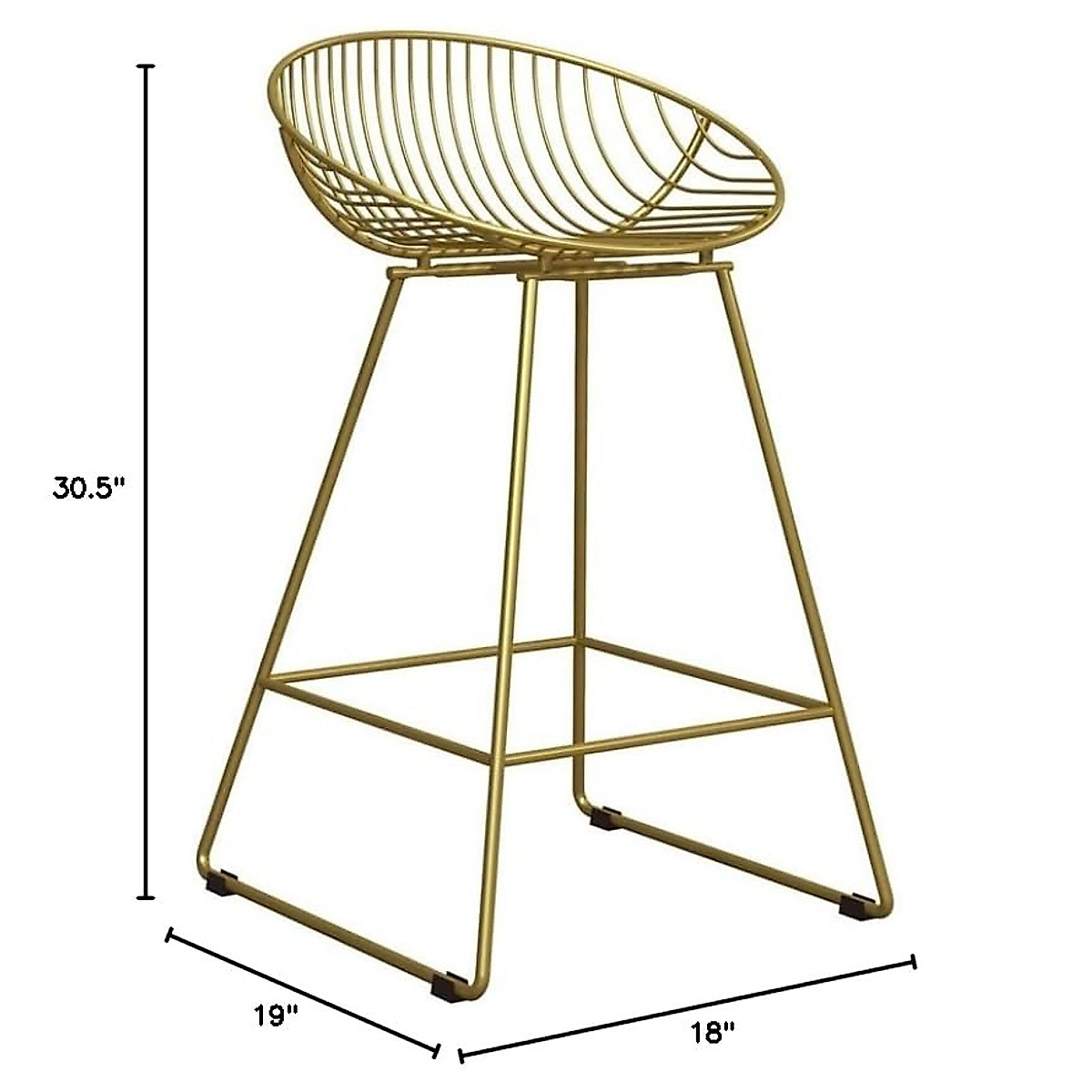 CosmoLiving by Cosmopolitan Ellis Barstools, Brass