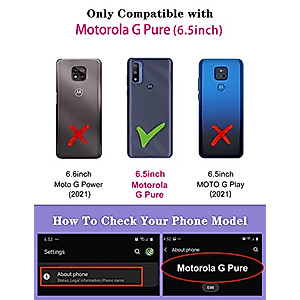 Goocrux for Moto G Pure Phone Case Sun and Moon Stars for Girls Women Cute Space Girly Cover Fashion Gold Print Unique Design with Slide Camera Cover Aesthetic Cases for Motorola Moto G Pure 6.5 inch