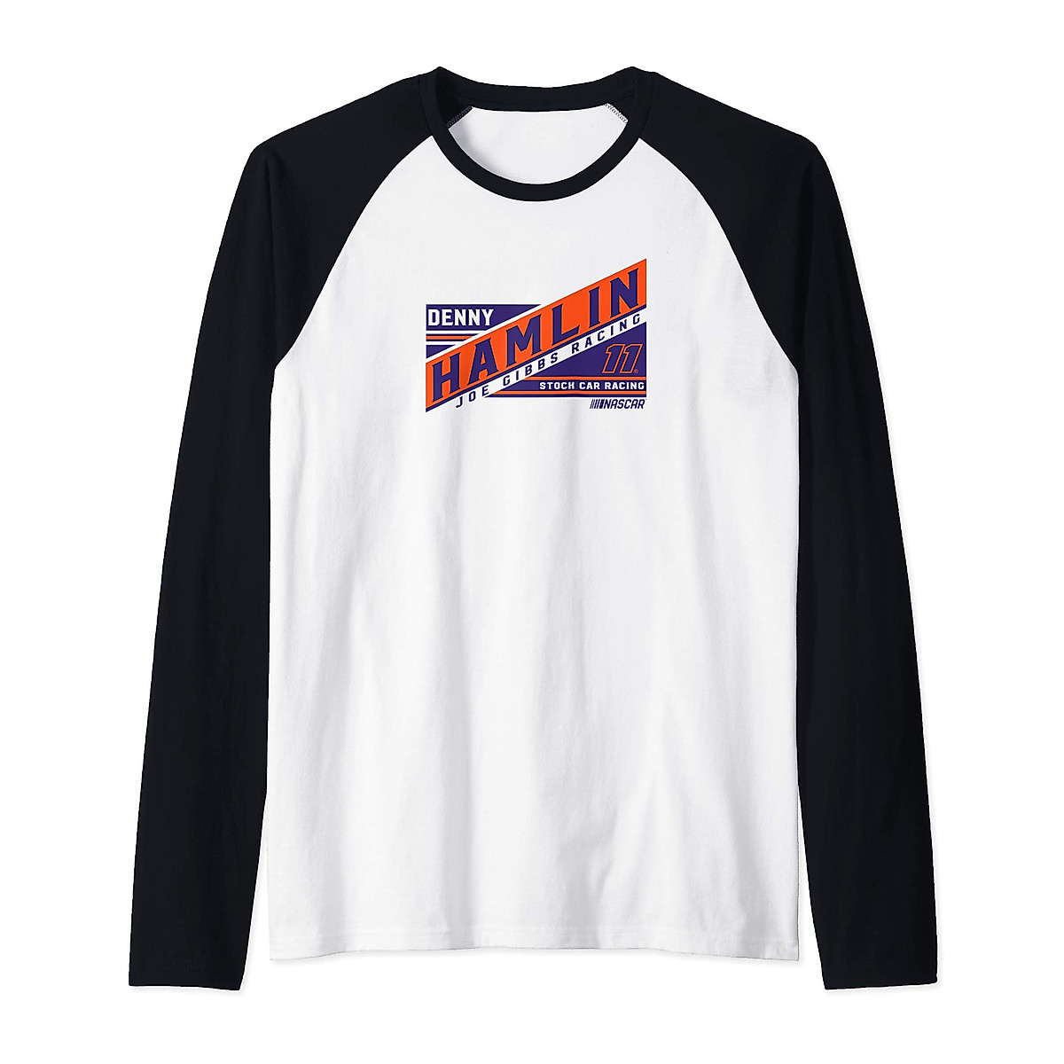 NASCAR - Denny Hamlin - Oil Can Raglan Baseball Tee