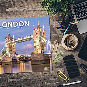 2023 2024 London Monthly Wall Calendar - Travel Calendar - 12 x 24 Open - Thick No-Bleed Paper - Giftable - Academic Teacher's Planner Calendar Organizing & Planning Calendar