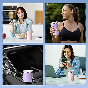 Cutiset 12oz Coffee Tumbler, 2 Pack Insulated Tumblers Bulk,Dishwasher Safe, Iced/Thermo Coffee Mug Cup Gifts for Women Men Couples Car Party Office…