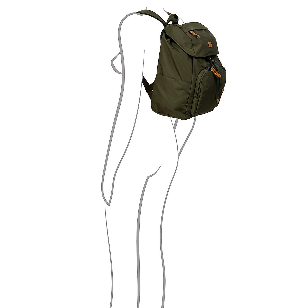 Bric's X-Travel Excursion Backpack - 15 inch - Cute Designer Backpack for Women and Men - Olive