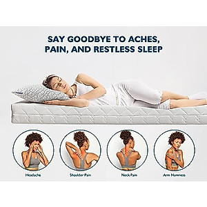 Dafinner Shredded Memory Foam Body Pillow for Adults, Removable Cooling Bamboo Rayon Cover, Soft-to-Firm Adjustable Loft, Full Body Long Bed Pillow for Stomach, Back or Side Sleepers, 20x54”