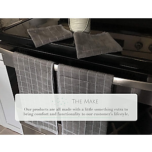 THE FIREFLY COLLECTION Kitchen Towel Set, 4pk - Lightweight, Ultra Absorbent Kitchen Towels Perfect for Your Wiping, Cleaning & Drying Needs with Soft, Sustainable Fibers - Granite Grey
