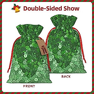 Drawstrings Christmas Gift Bags Button-Love-Heart Presents Wrapping Bags Xmas Gift Wrapping Sacks Pouches Medium