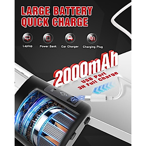 Portable Blender, Personal Blender USB Rechargeable, Mini Blender for Shakes and Smoothies, Strong Cutting Power with 6 Blades, 380Ml Traveling Fruit Veggie Juicer Cup for Home, Sport, Office, Camping