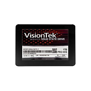 VisionTek PRO HXS 7mm 2.5 Inch SATA III SSD - 1TB - Desktops, Laptops, Mac Systems