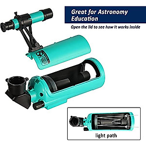 Maksutov-Cassegrain Telescope for Adults Kids Astronomy Beginners, Sarblue Mak60 Catadioptric Compound Telescope 750x60mm, Compact Portable Travel Telescope, with Tabletop Tripod Finderscope